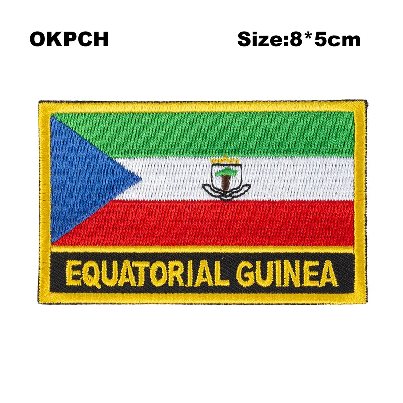 8*5cm Equatorial Guinea Shape Mexico Flag Embroidery Iron On Patch PT0047 R From Patchesfactory ...