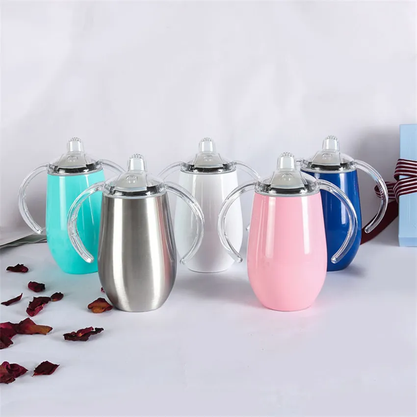 DHgate.com:8oz Stainless Steel Sippy Cup for Toddlers, Leak-proof Milk ...