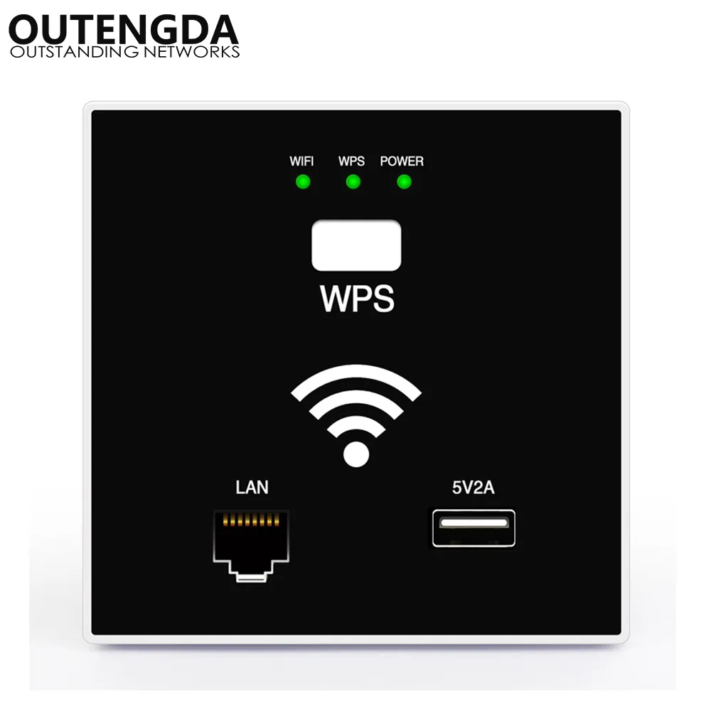 300Mbps Best Reliable Design POE 100v/220v In Wall AP WiFi Access Point ...