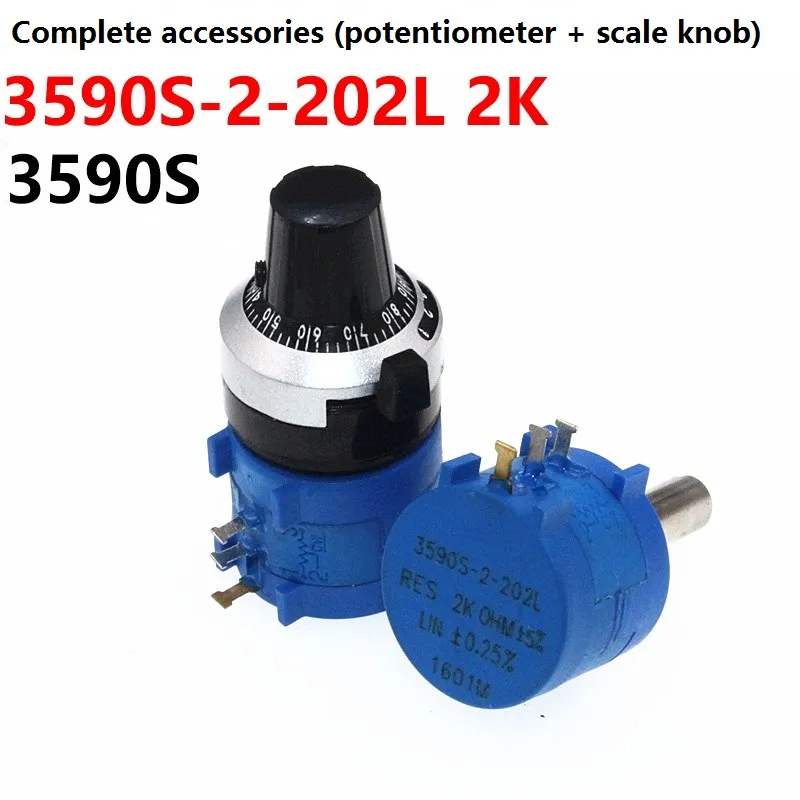 Potenciômetro Multi Turburn 3590 3590s 2k 202 Resistor Ajustável De ...