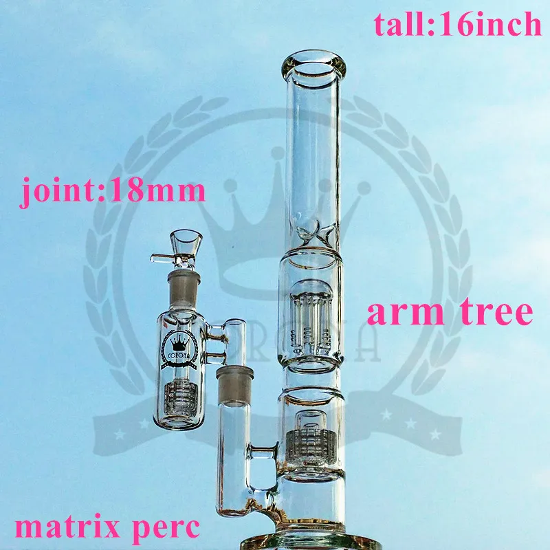 Wholesale Corona Purple Glass Bong Hookah Dab Oil Rig Water Pipe With ...