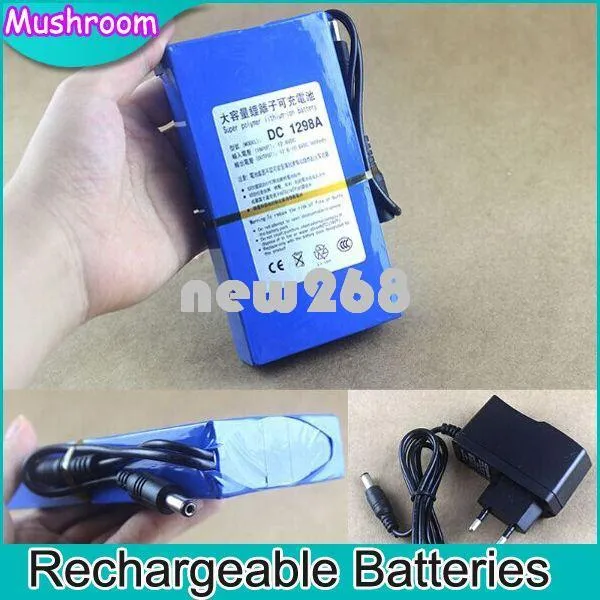 12V DC Power Bank, 9800mAh Portable Rechargeable Battery Pack EU/US ...
