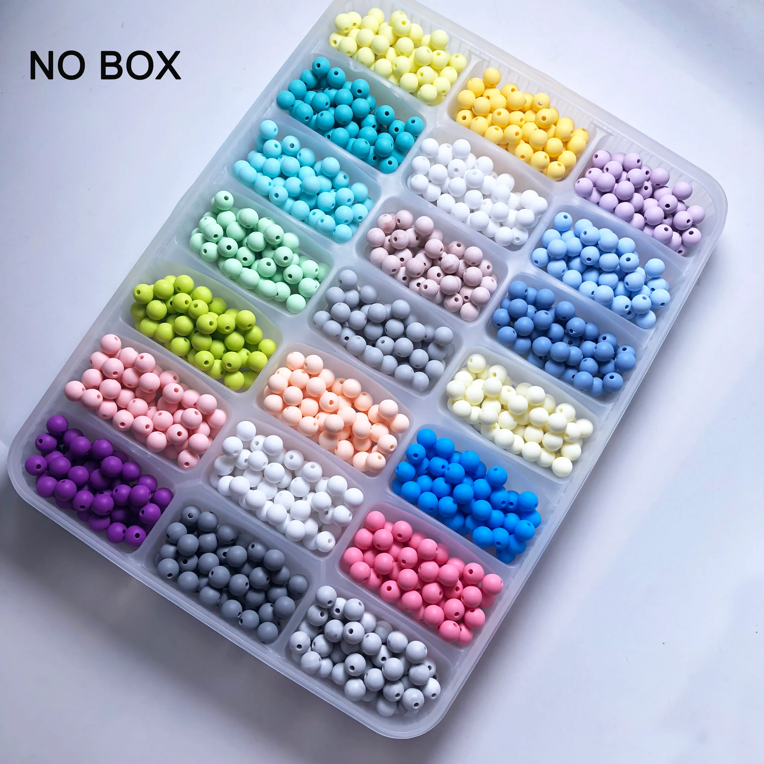 DHgate.com:100pcs Silicone Baby Teething Teether Beads, 10-20mm Round ...