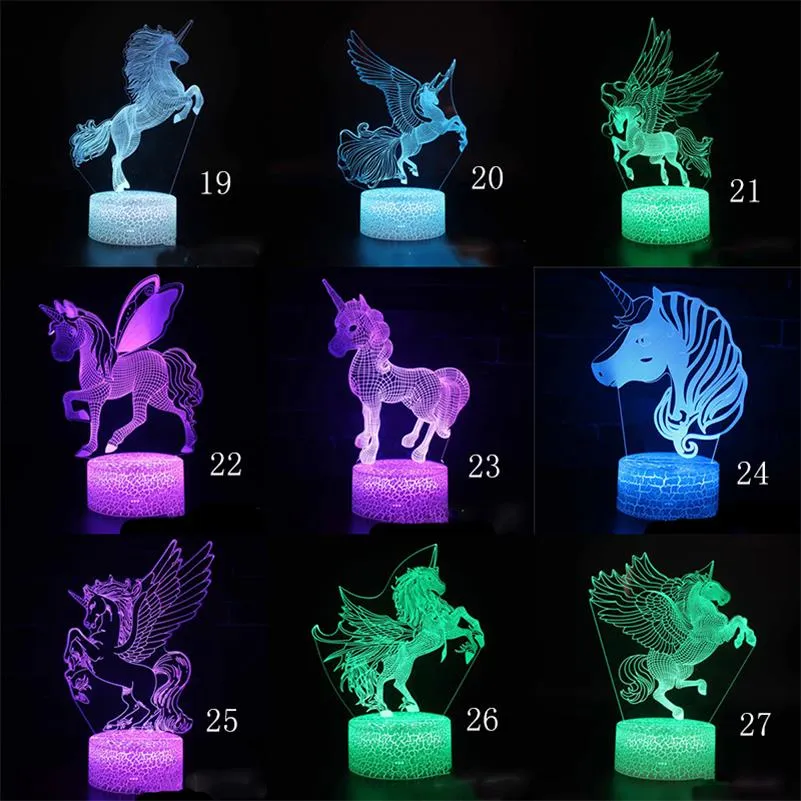 Pegasus Series 3D LED Night Lamps Creative Visual LED Lights For ...