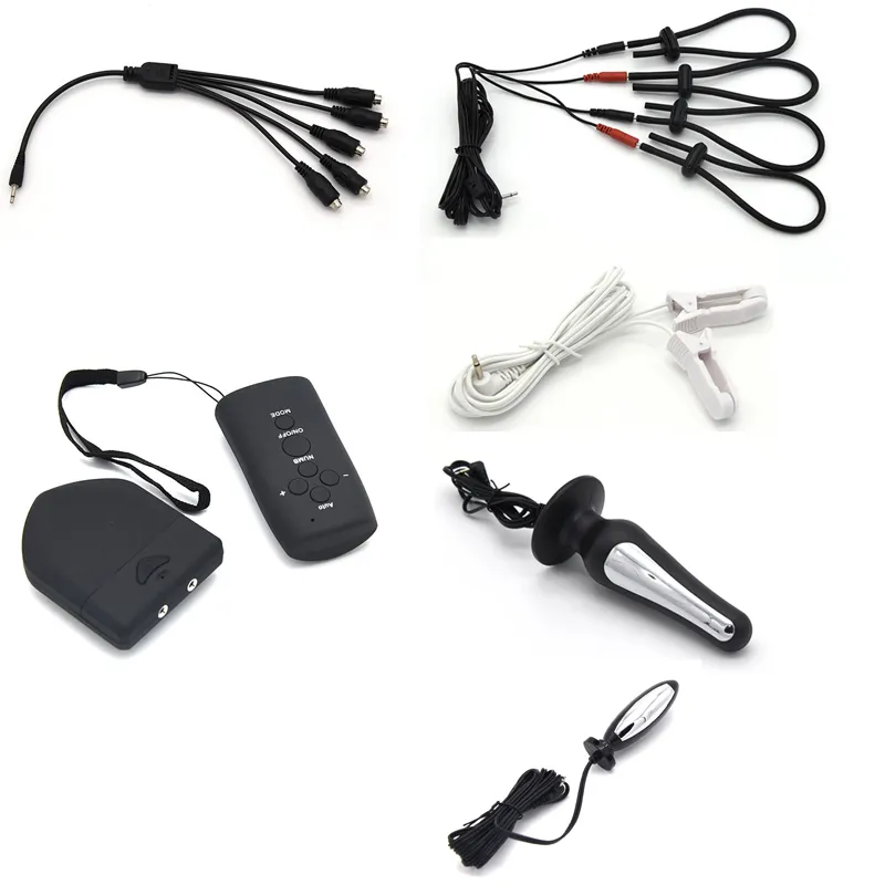 Wireless Remote Control Electro Shock Penis Cock Ring Anal Plug ...