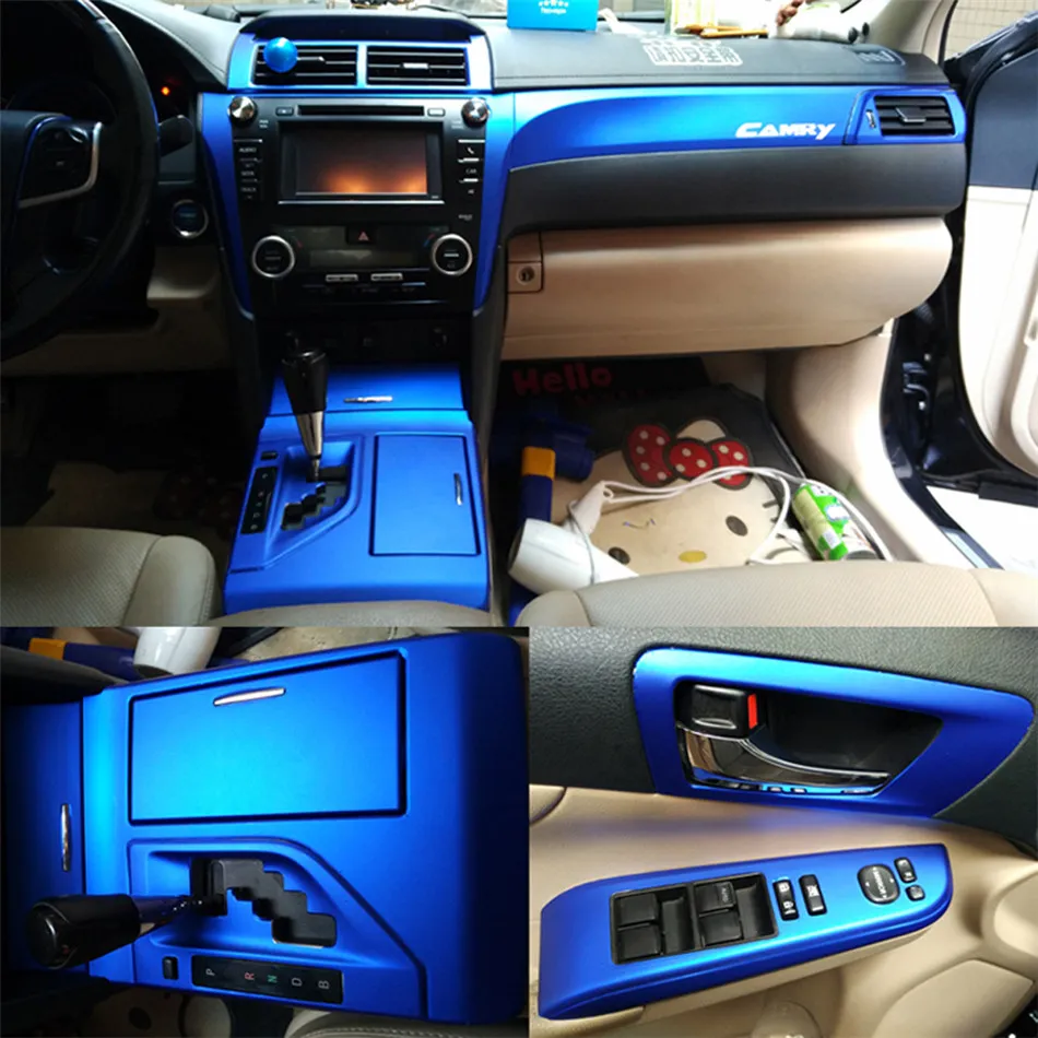 Fur Toyota Camry XV50 2012 2016 Innen Zentrale Steuerung Panel Tur Griff 5D Carbon Faser Aufkleber Aufkleber Auto styling Zubehor