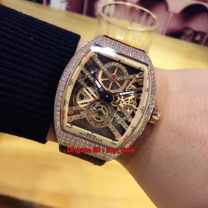 Collection Vanguard Automatic Mens Watch V 45 S6 SQT Rose Gold Diamond ...
