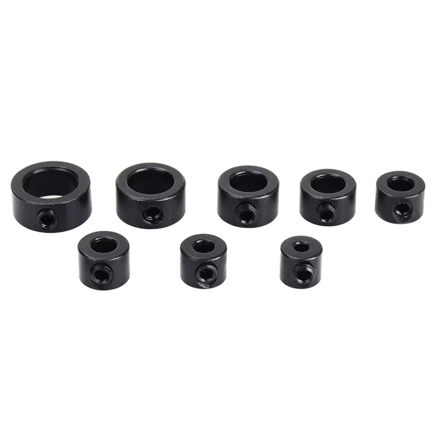 *10 Drills Bit Shaft Depth Stop Collars Ring Set With Hex Wrench 3 16mm ...