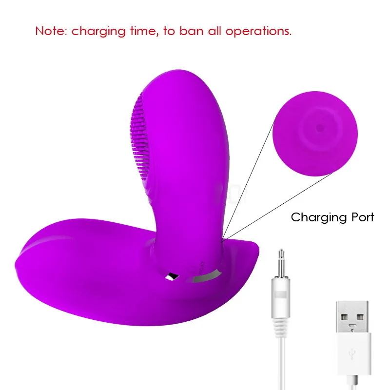 Wireless Heating Butterfly Vibrator Remote Control Distance 20m Usb
