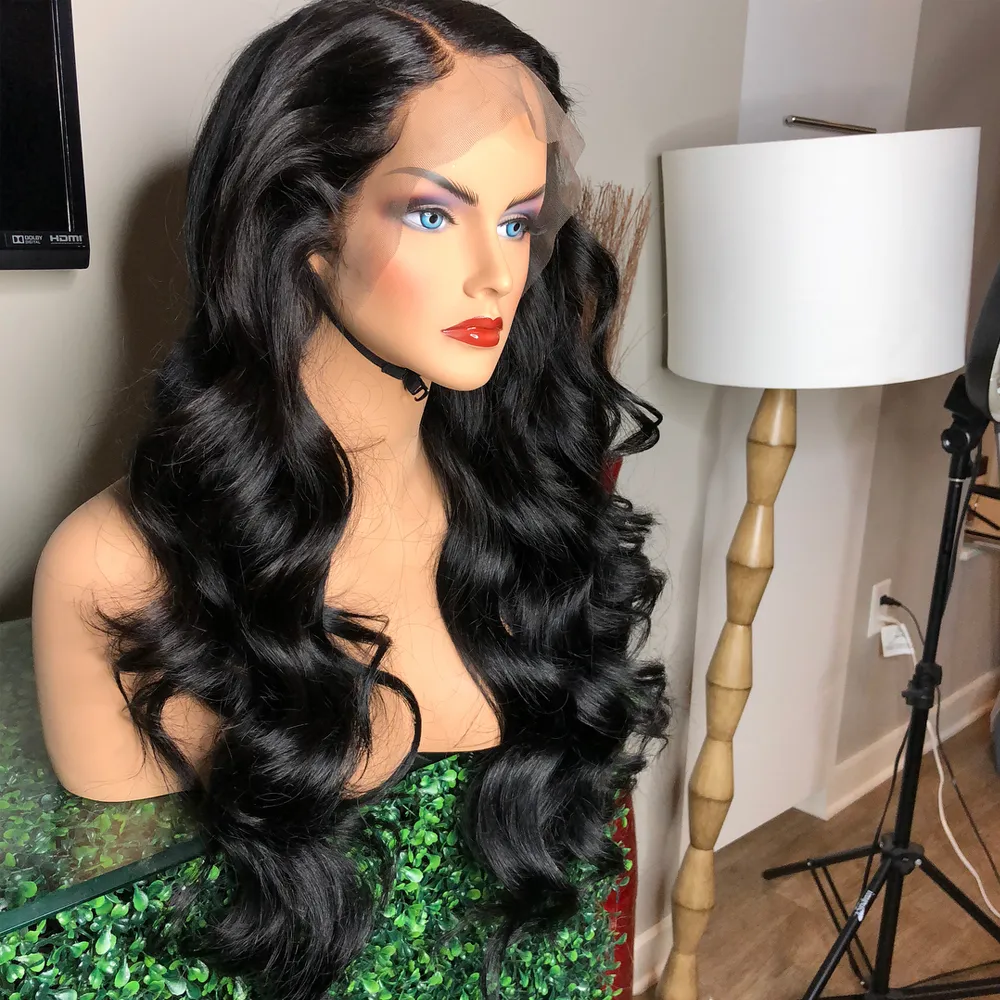 Fake Scalp 13x4 HD Transparent Lace Front Human Hair Wigs 150% Density ...