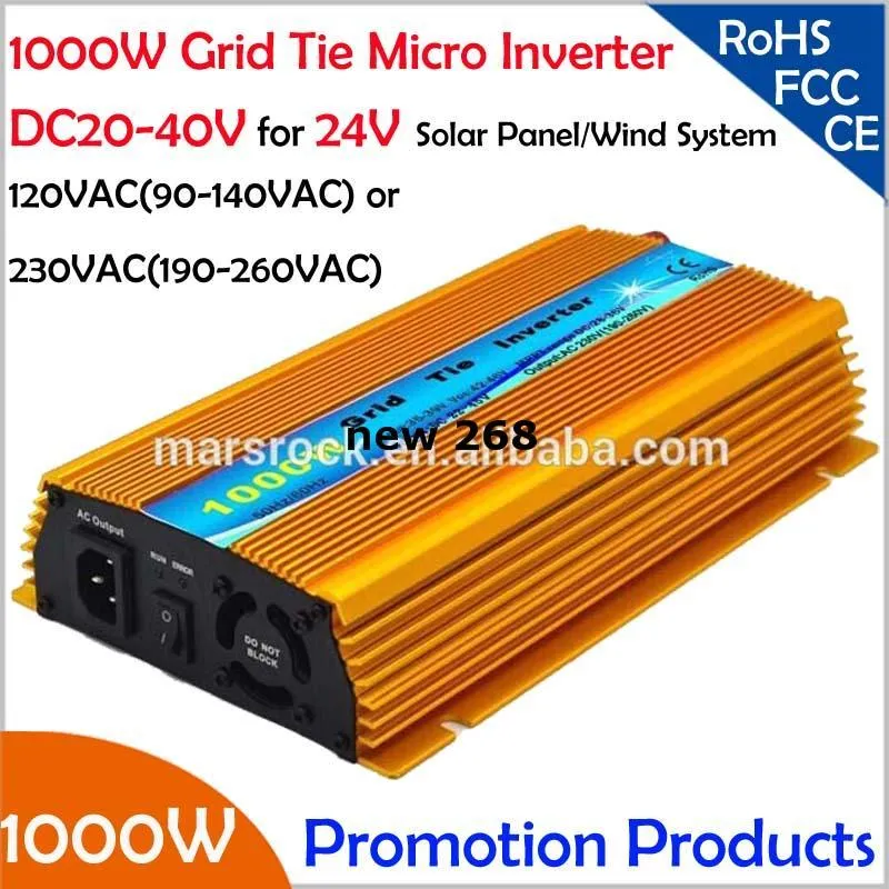 1000W 24V Micro Grid Tie Inverter For Solar & Wind Power, DC20 40V To ...