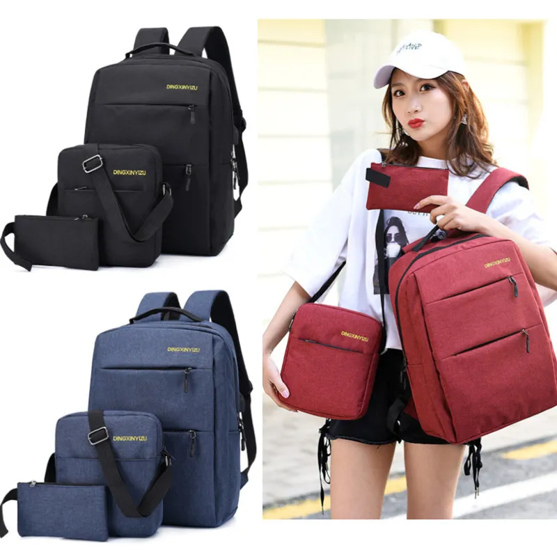 3-Piece Set: Multifunctional Waterproof Backpack, Computer Shoulder Bag ...