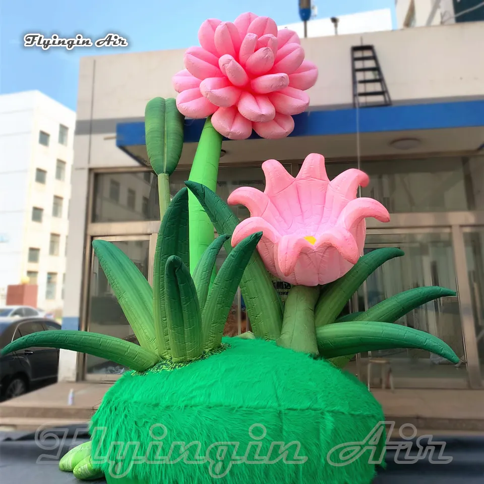 Artificial Flower Decoration For Wedding With LED Lights: 6m Inflatable ...