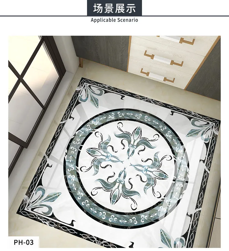 Waterproof Decorative Mosaic Tile Stickers For Living Room And Corridor ...