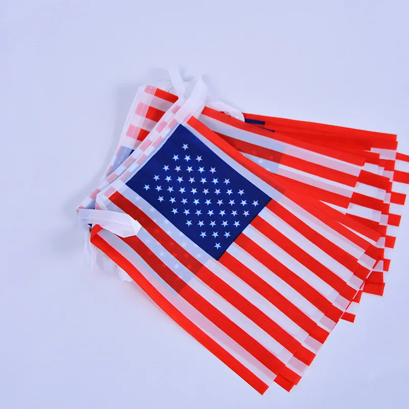 USA String Flag 8# 14 * 21cm 20 Portable Flags Triangle Flag For Party Decorations From Vonderan ...