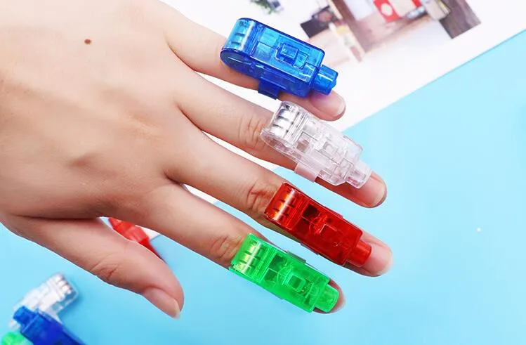 LED Lighted Ring Lights Laser Finger Beams Party Flash Kid Outdoor Rave ...