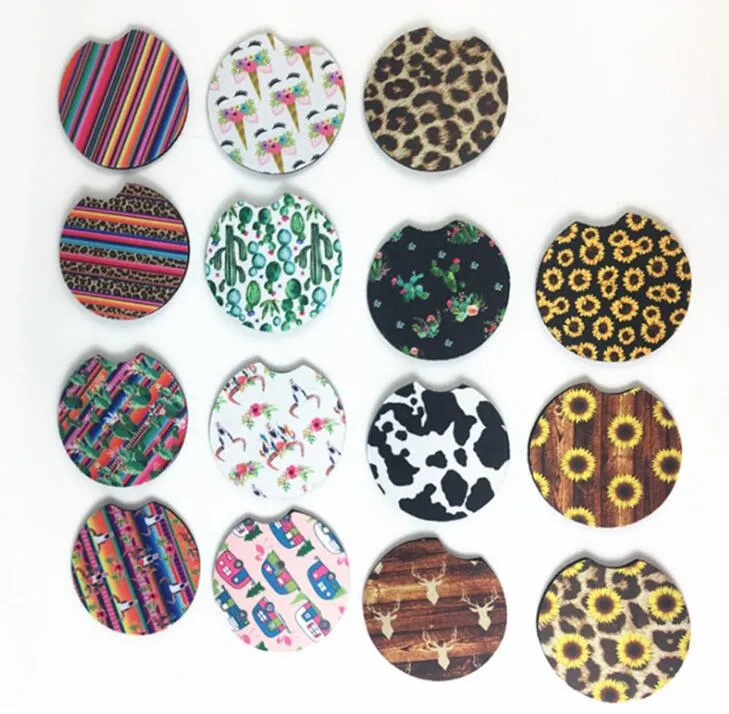 Cute Neoprene Drink Coasters - Cactus, Unicorn & Flower Designs! Soft ...