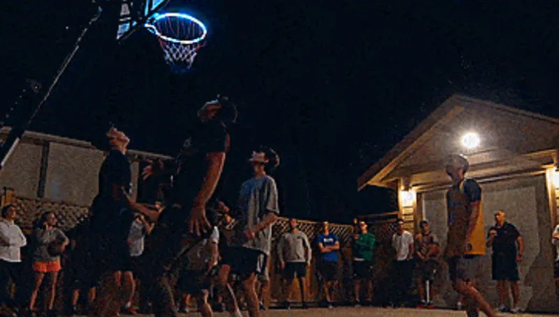 Solar Basketball Hoop Light Hoop LED For Night Play, Kids & Adults ...