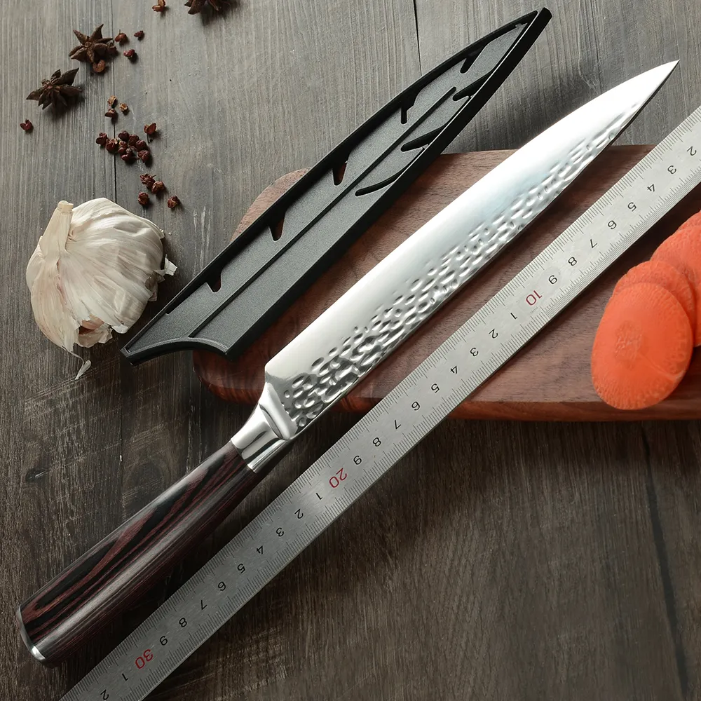 Handmade Stainless Steel Forged Kitchen Knife Set With Forged Crepe ...