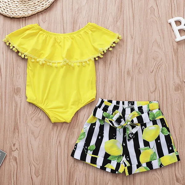 Kids Designer Clothes Girls Outfits Children Lotus Leaf Collar Romper ...