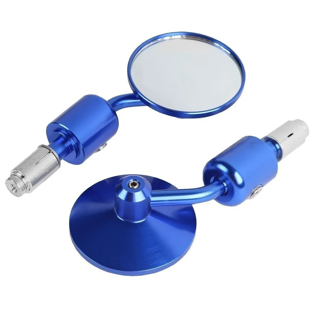 22mm Handlebar Motorcycle Mirrors: Rotatable Convex Bar End Side View ...