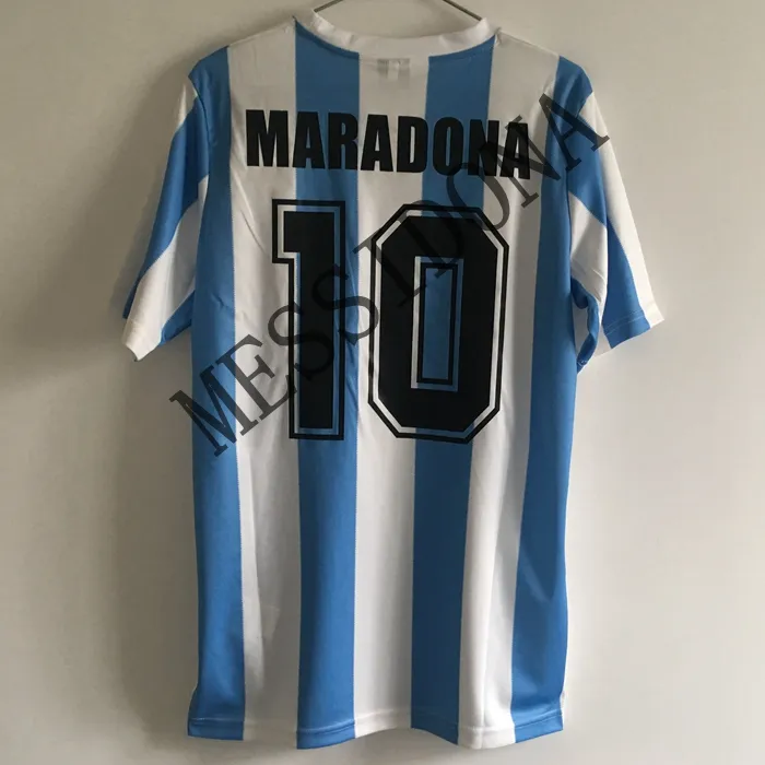 Classic Retro Soccer Jersey - MARADONA 10 Men's Home Football Shirt Kit ...
