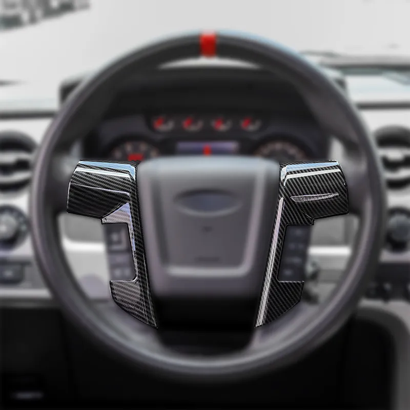 ABS Steering Wheel Cover Decor for Ford F150 Raptor 2009 2024 Interior Accessories