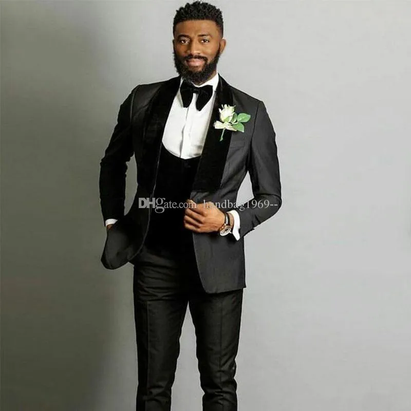 Premium One Button Black Tuxedos for Men - Shawl Lapel, Perfect for ...