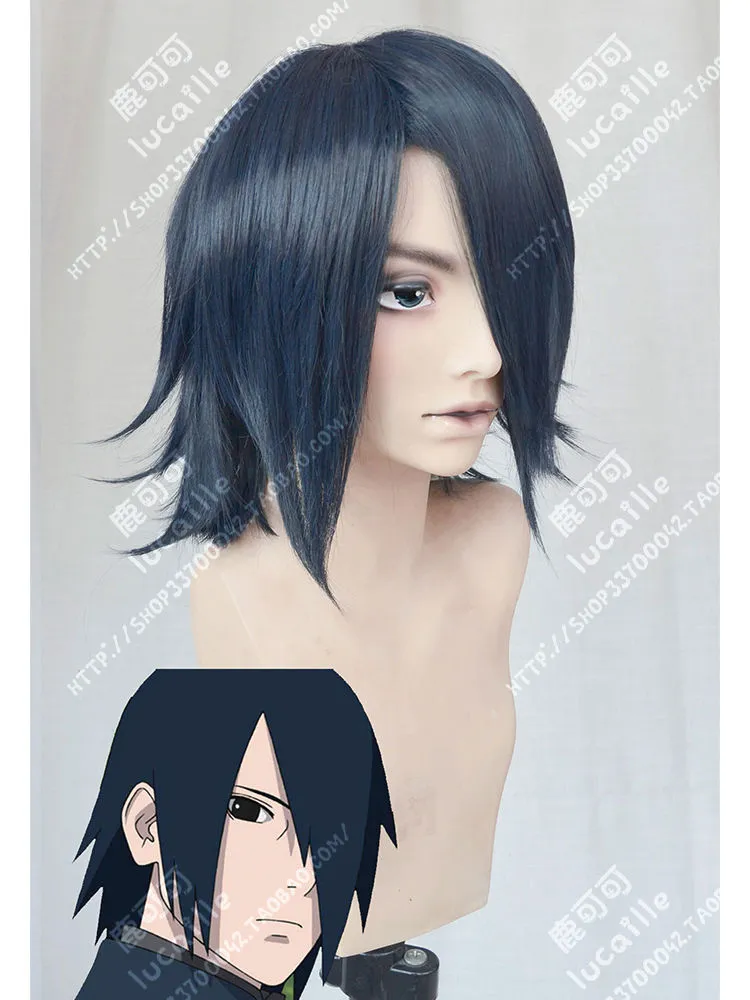 DHgate.com:Naruto Sasuke Uchiha Cosplay Wig, Dark Blue Black Anime Wig ...