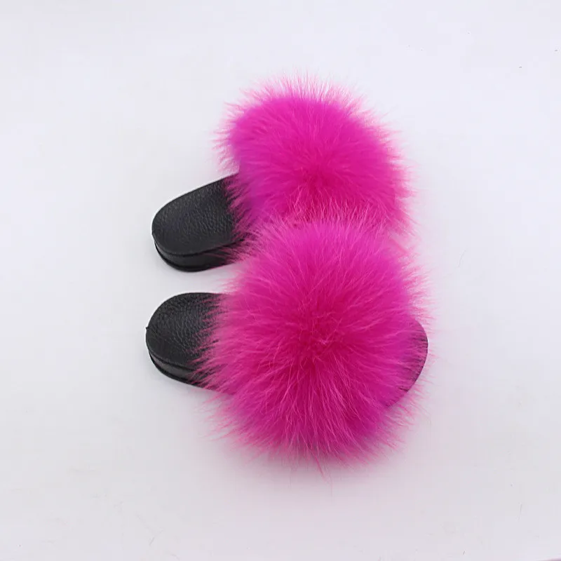 Cute Kids Fox Slippers - Soft Raccoon Slides for Toddler Girls, Fluffy ...
