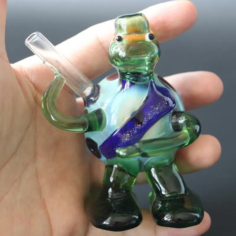 Nice Colorful Turtles Pyrex Glass Smoking PipesManual Blowing Hookah ...