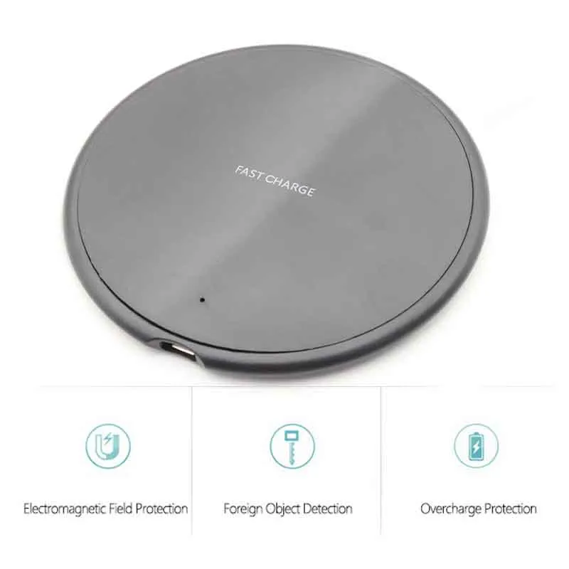 10W Fast Wireless Charger - Qi Charging Pad for iPhone & Samsung, Quick ...
