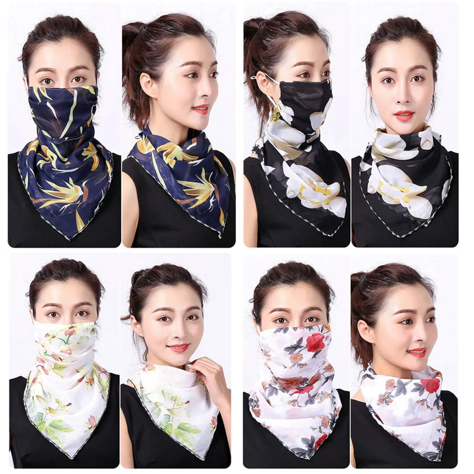 DHgate.com:Silk Chiffon Scarf Face Masks for Women - 38 Styles ...