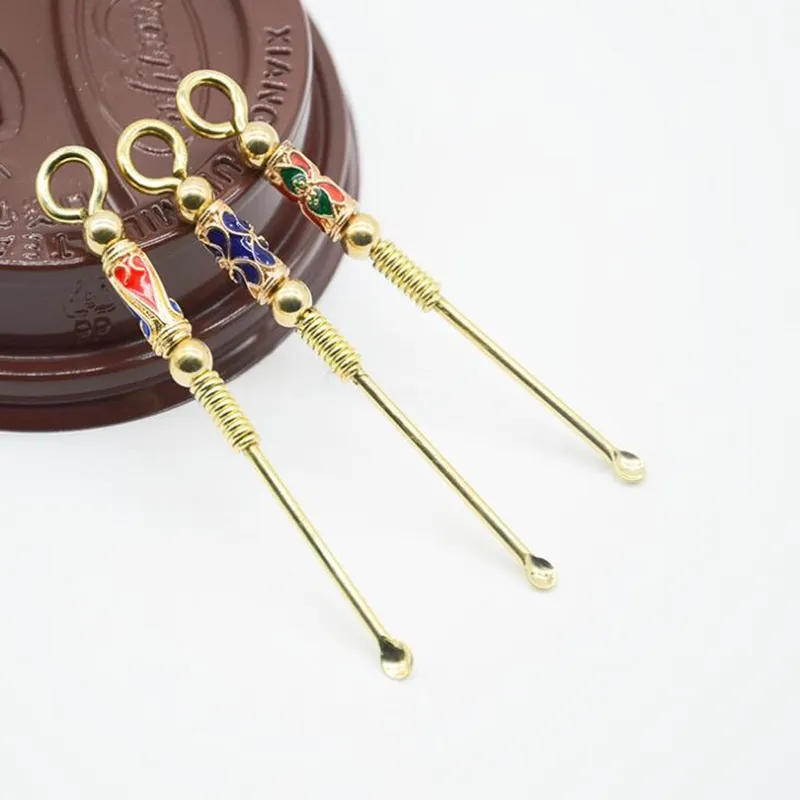 Smoking Accessories Golden Brass Mini Shovel Spoon, Portable Snuff Tool ...