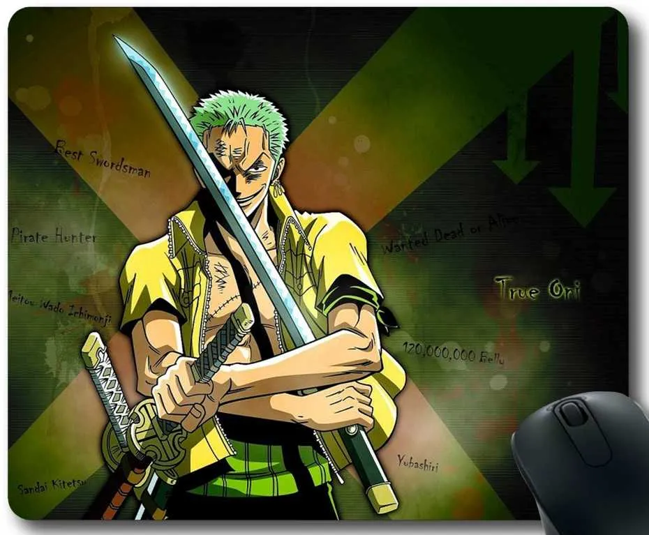 One Piece Roronoa Zoro Mouse Pads 8.6in X 7in Personality Desings ...