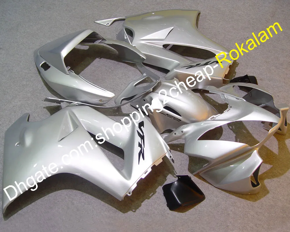 Honda VFR800 Fairing Kit 2002 2012 Silver Injection Molded Motorcycle ...