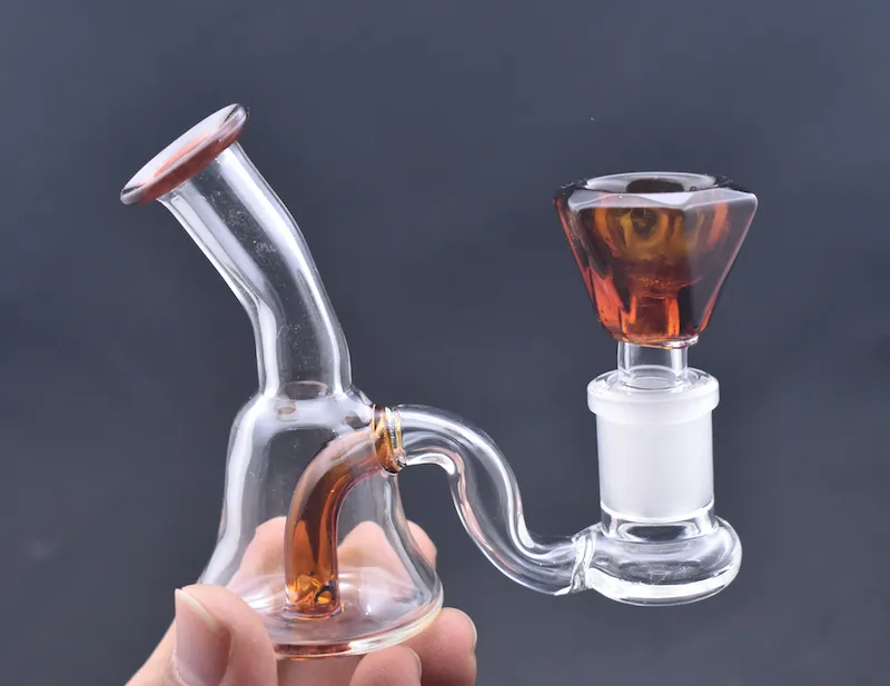 14 Milímetros Heady Água Mini Bongo Bubbler Cachimbo De Água Ash ...