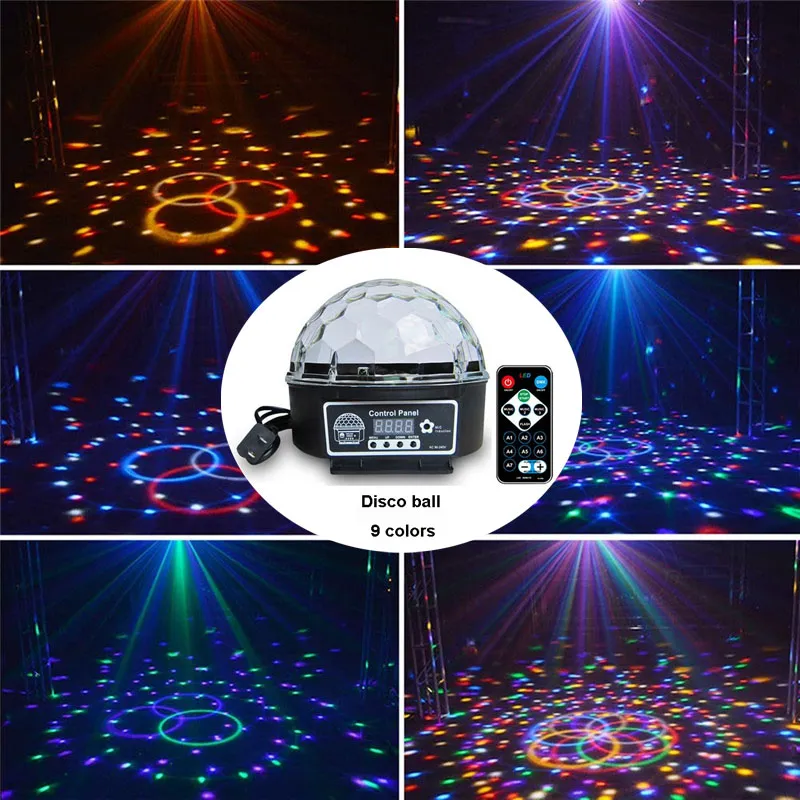 DHgate.com:9-Color Disco Magic Ball: DMX512 LED Crystal RGB Stage ...