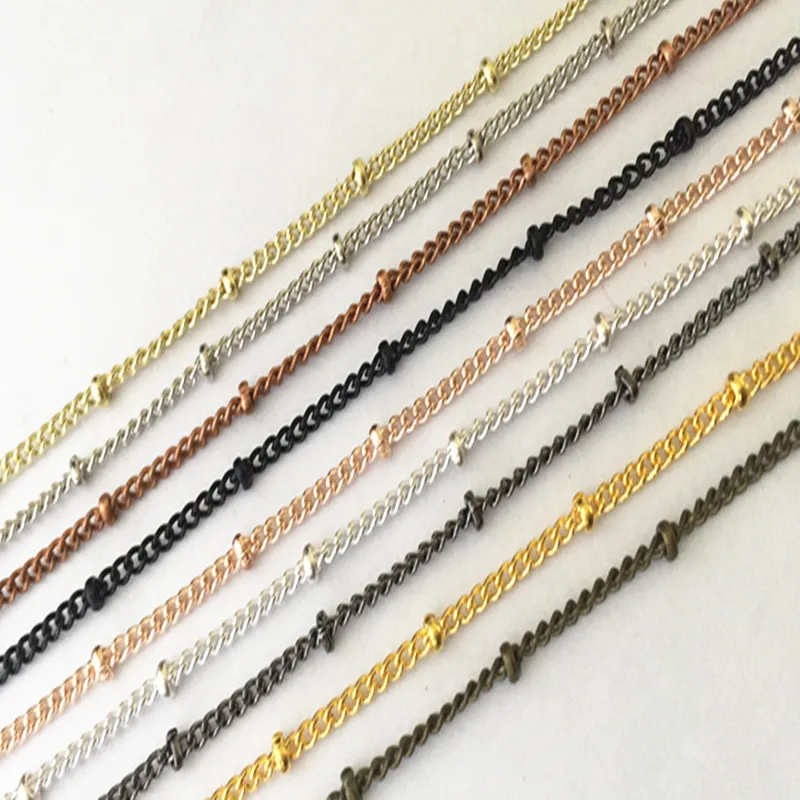 3mm Metal Ball Chain Necklace Pendants - Assorted Colors: Silver, Gold ...