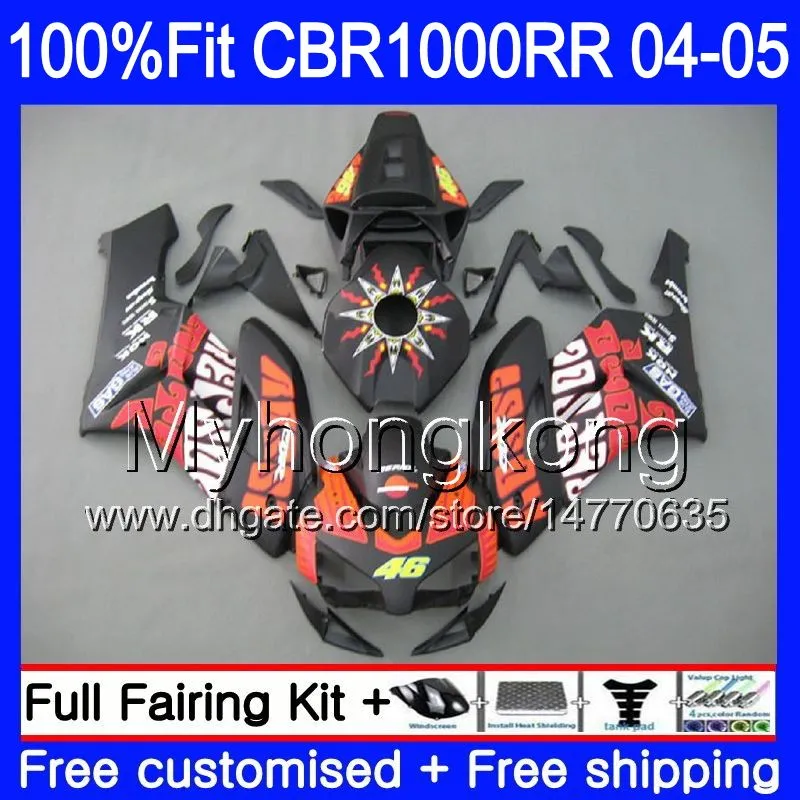Matte Repsol Black ABS Fairings Kit Injection Molded Bodywork For HONDA ...