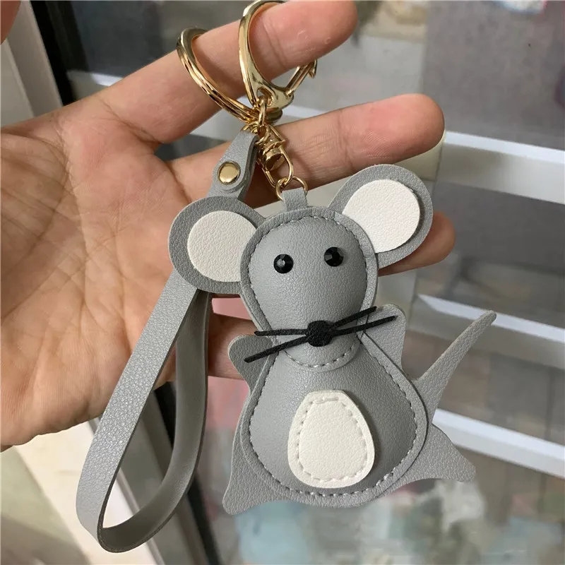 Keychains Charms: Adorable Mouse Design Keychain, Cartoon Style, Faux ...