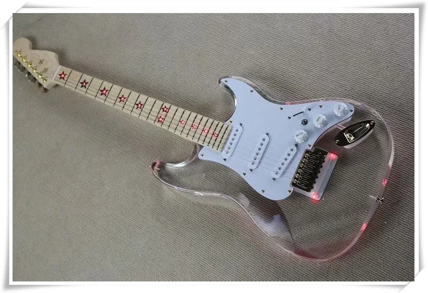 Light Electric Guitars, Factory Custom LED Illuminated Acrylic Body ...