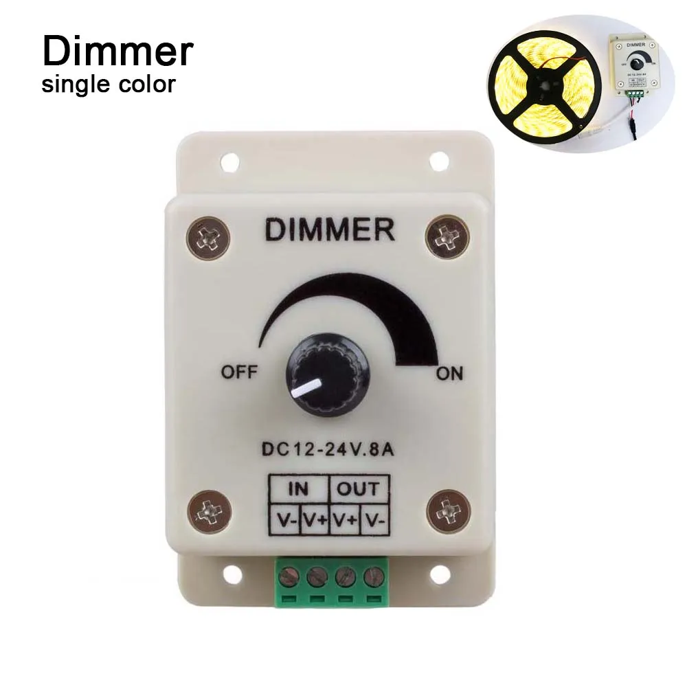 DHgate.com:50+ Packs DC 12V/24V 8A LED Strip Light Dimmer for Single ...