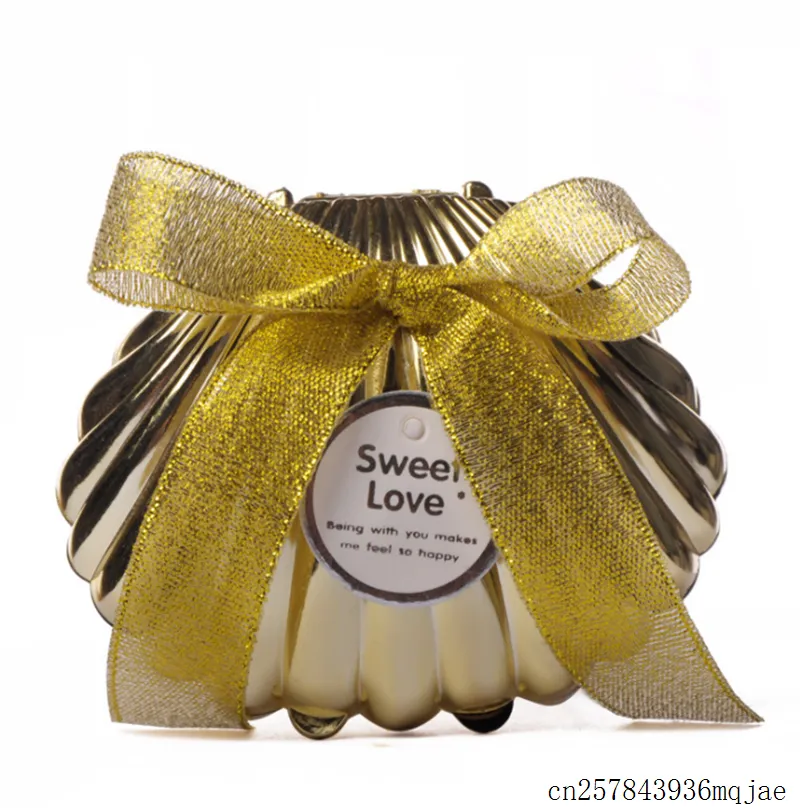 Elegant Sea Shell Candy Boxes With Butterfly Knot Chocolate Gift Box ...