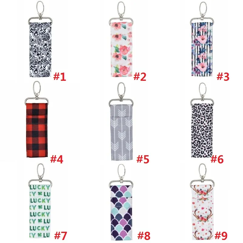 DHgate.com:Colorful Printed Lipstick Holder Cross Ripple Keychain Pouch ...