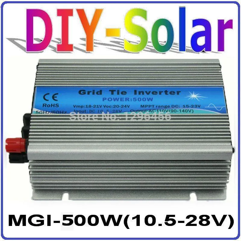 MGI 500W DC10.5~28V Grid Tie Inverter For Solar Panel 18V/36 Cells, 90 ...