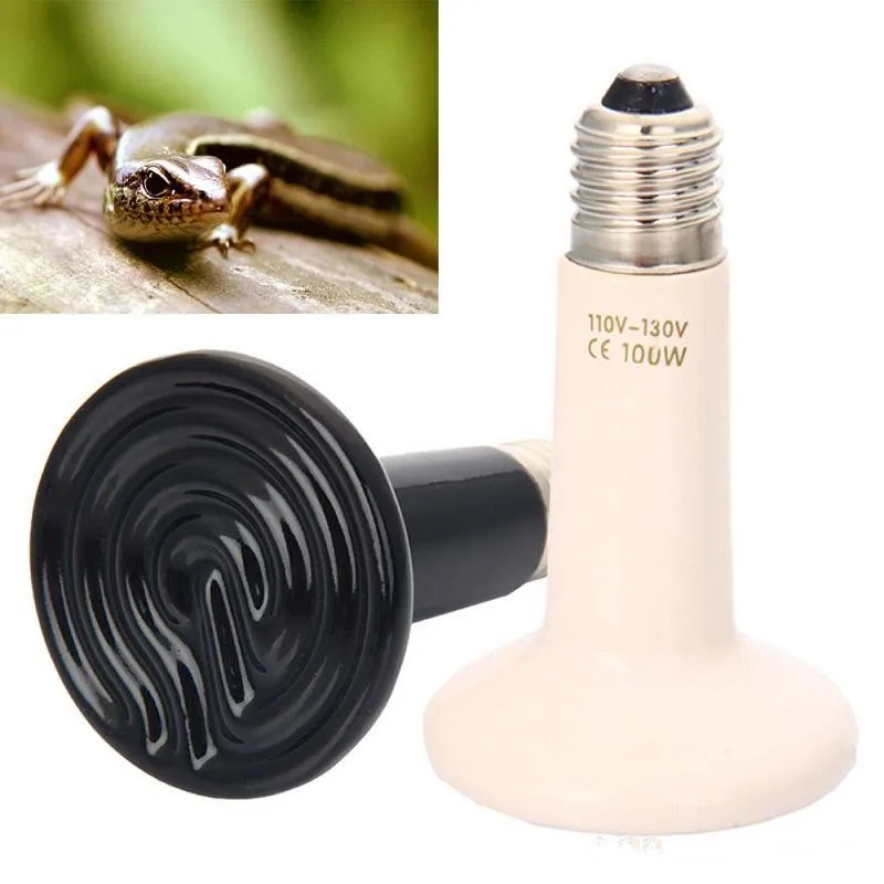 220V/110V Reptile Heat Lamp Infrared Ceramic Emitter for Pet/Poultry ...