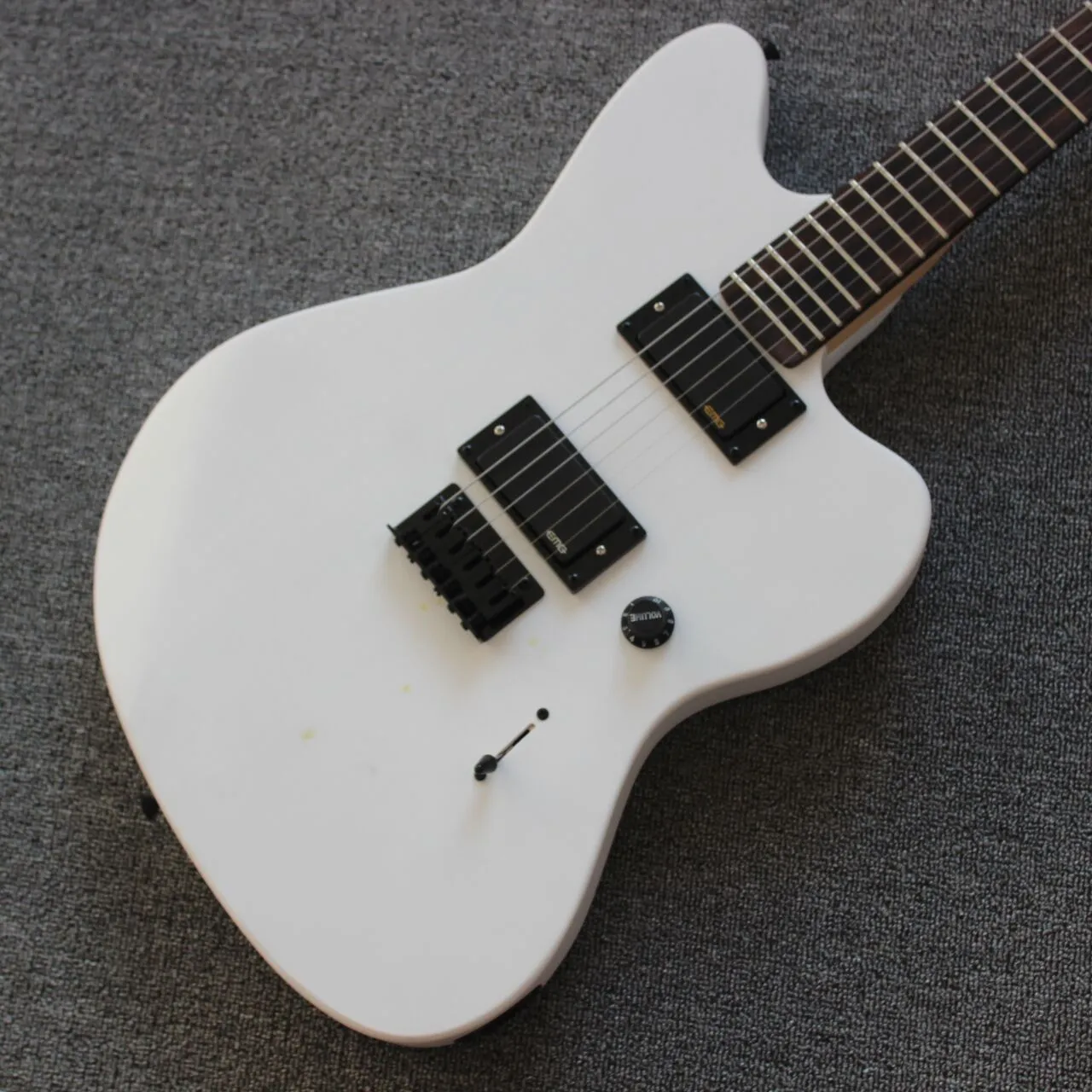 مخصص متجر جيم الجذر توقيع الأبيض Jazzmaster غيتار كهربائي روزوود ...