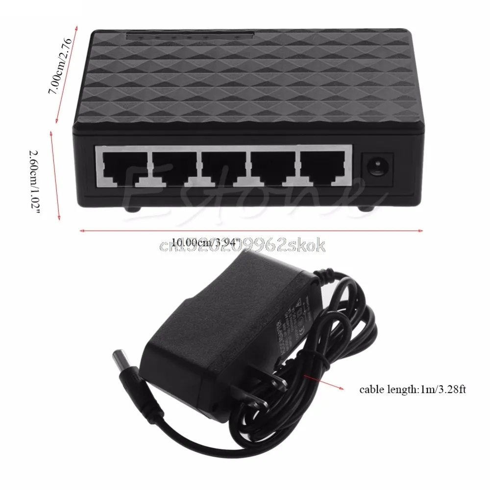 DHgate.com:RJ45 Ethernet Switch, 5-Port 10/100/1000Mbps Gigabit Network ...