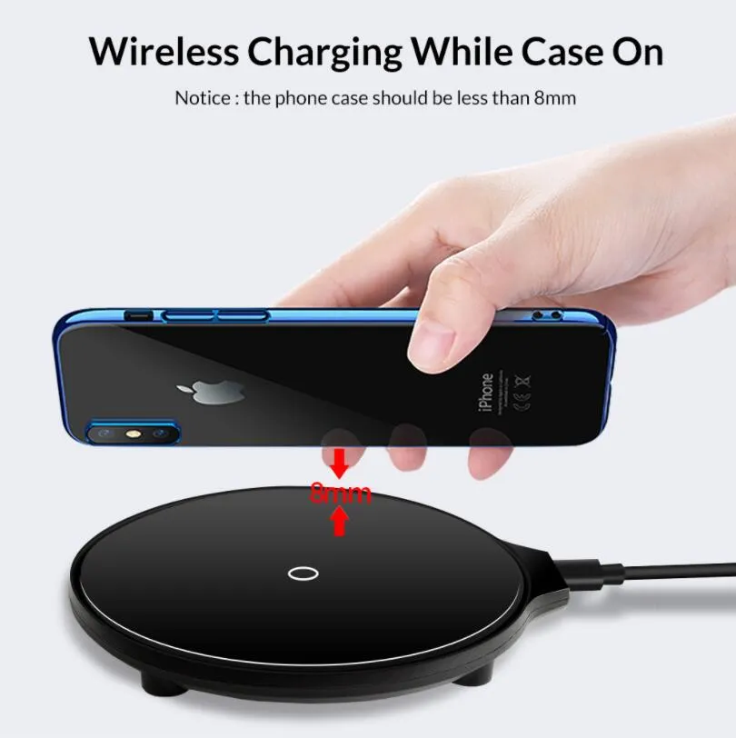 5W 10W QI Mini Fast Charging Ultra Thin Mobile Phone Wireless Charger ...